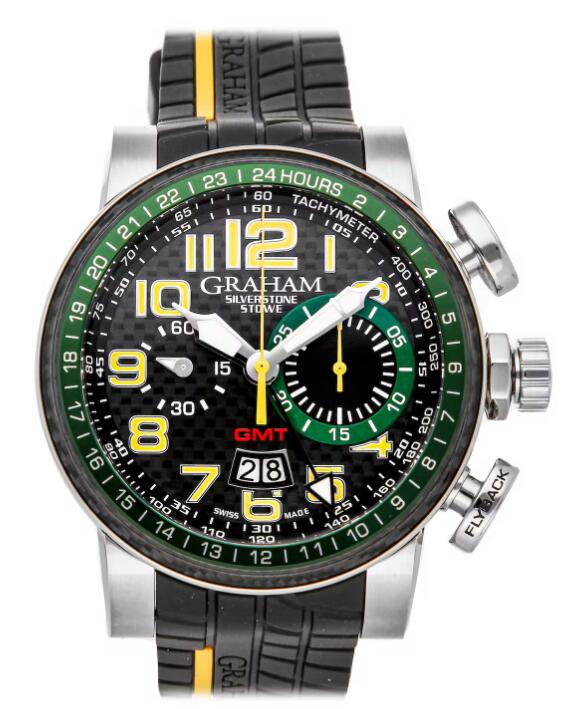 Replica Graham Watch 2BLCH.B33A Silverstone Stowe GMT Yellow & Green ...
