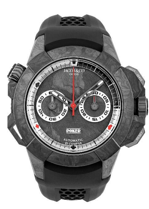 Jacob & Co. Epic X Chrono Carbon Forged Poker Watch Replica EC333.29.AE ...