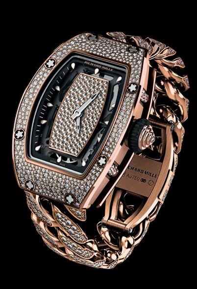 Replica Richard Mille RM 007 Red Gold full set Diamonds Watch [RM 007 ...