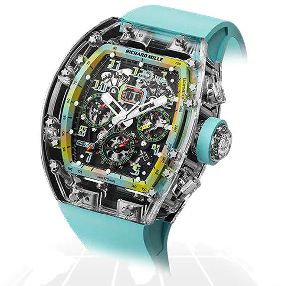 Replica Richard Mille RM011 SAPPHIRE FLYBACK CHRONOGRAPH A11 TIME ...
