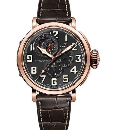 Replica Watch Zenith Pilot Type 20 Tourbillon Moonphase 18.2430.4034/21 ...